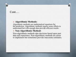 Cost Estimation methods | PPT
