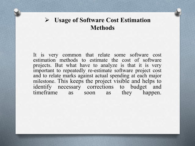 Cost Estimation methods | PPT