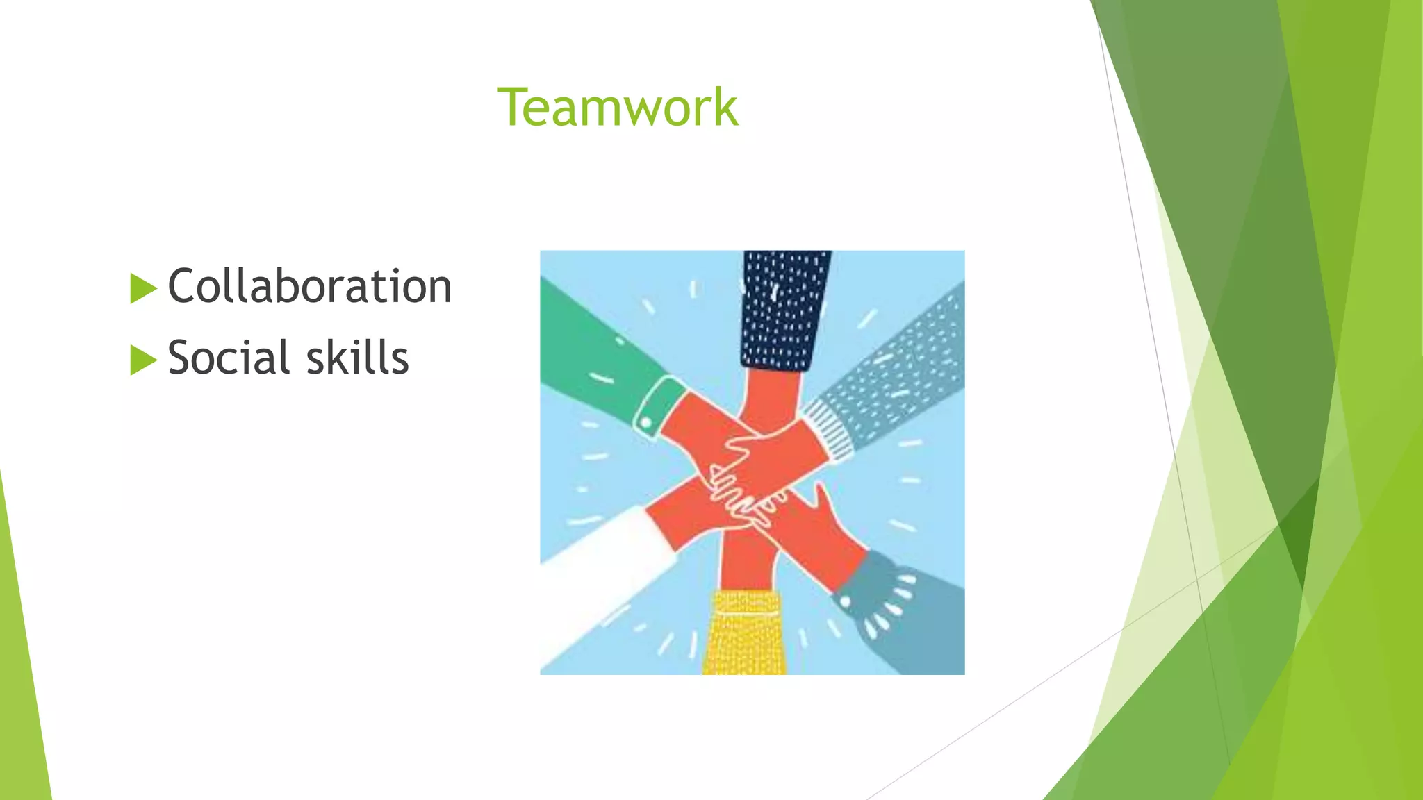 Soft skills focus on teamwork and positive attitude | PPT