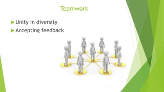 Soft skills focus on teamwork and positive attitude | PPTX