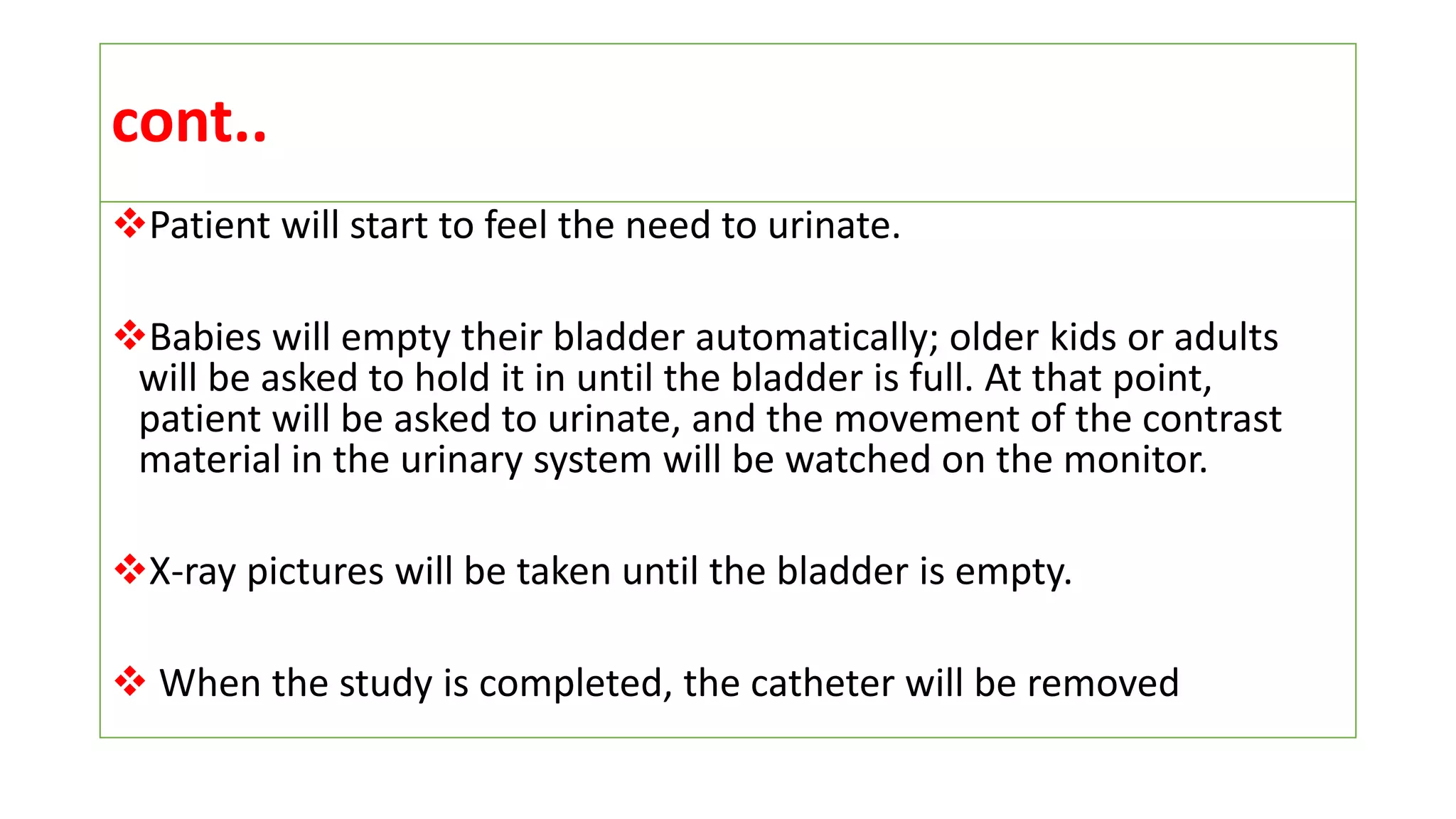 Voiding Cystourethrogram (VCUG) | PPTX