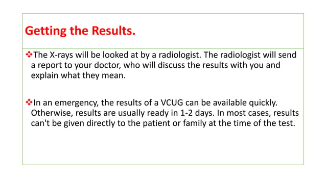 Voiding Cystourethrogram (VCUG) | PPTX | Medical Tests | Medical Health
