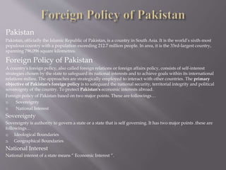 Foreign Policy of Pakistan | PPTX