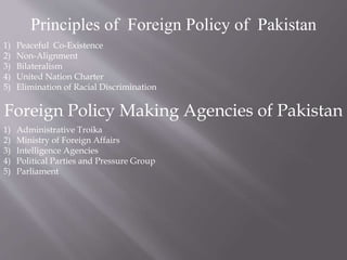 Foreign Policy of Pakistan | PPTX