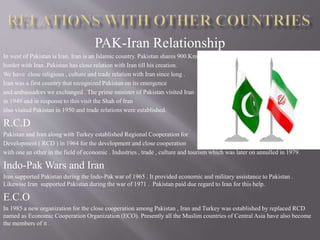 Foreign Policy of Pakistan | PPTX