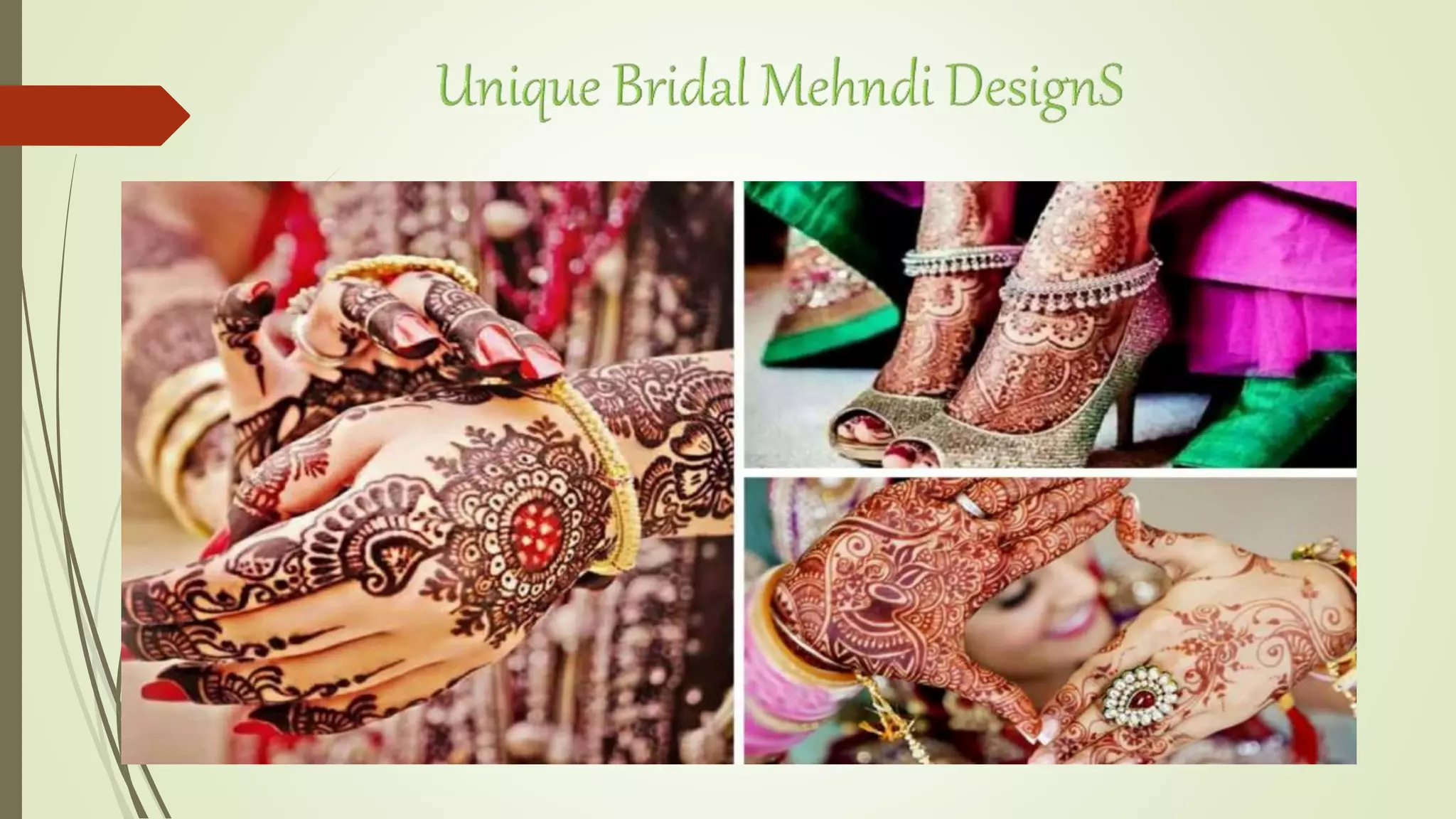 Latest Mehndi Designs For The Festive Season | PPTX