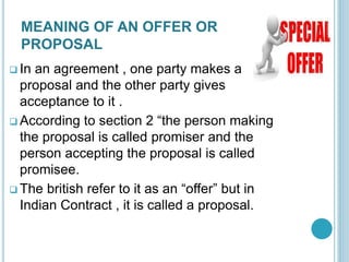 OFFER AND ACCEPTANCE- MEANING , ELEMENTS AND LEGAL RULES | PPT