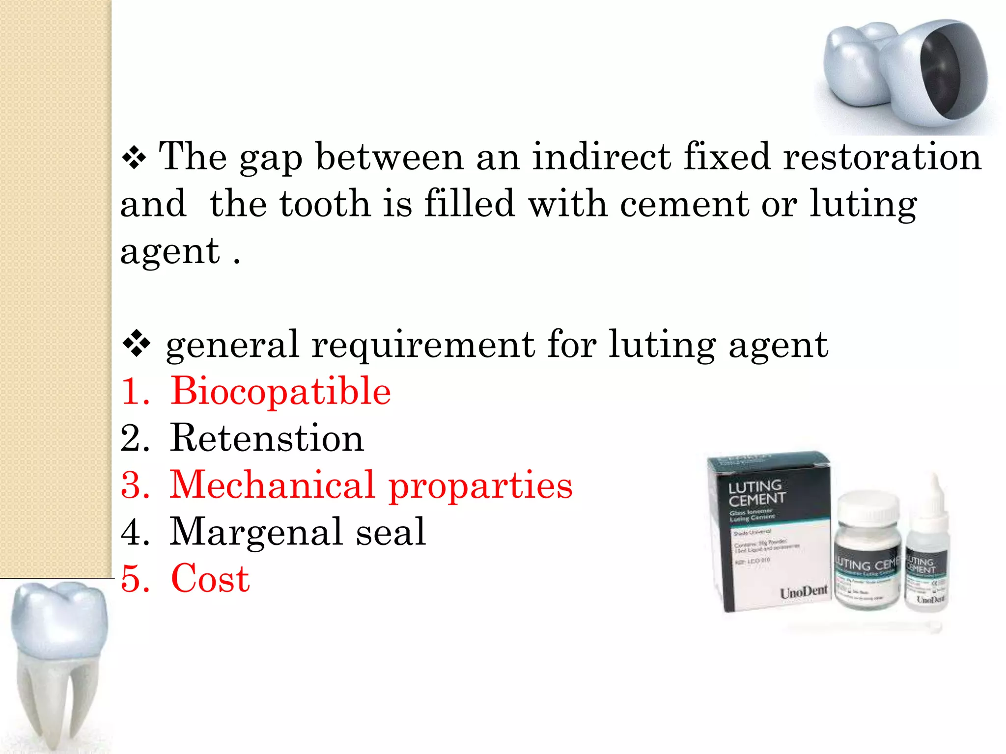 luting cement | PPTX