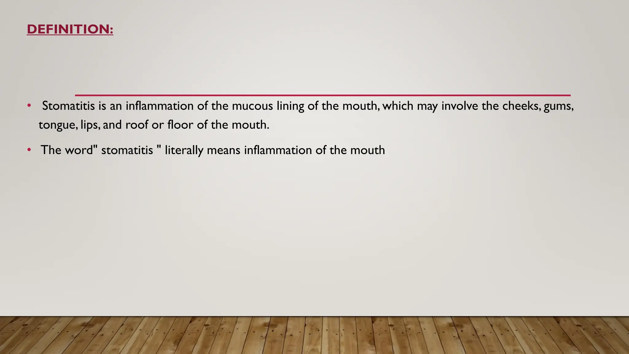 Stomatitis presentation Adult health Nursing | PDF