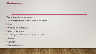 Stomatitis presentation Adult health Nursing | PDF