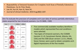 Trueness and precision of 5 intraoral scanners for scanning edentulous ...