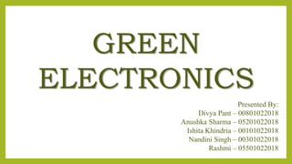 Green Electronics | PPTX