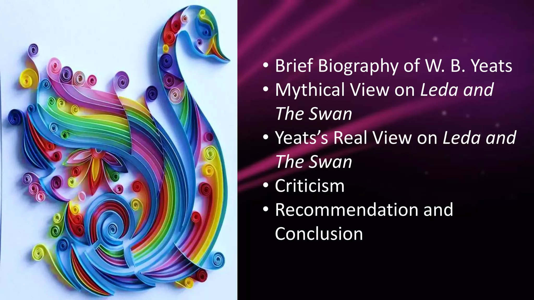 Myth vs Reality in Leda and The Swan | PPT