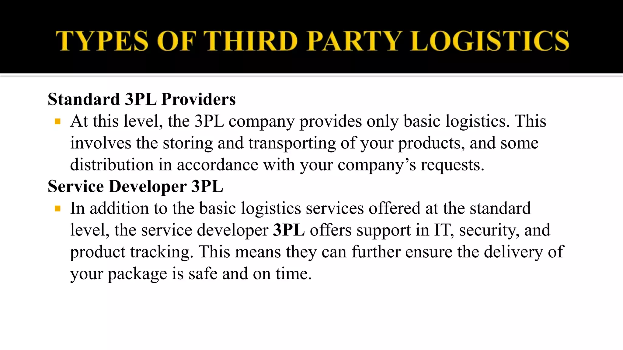 3PL IN SUPPLY CHAIN | PPTX