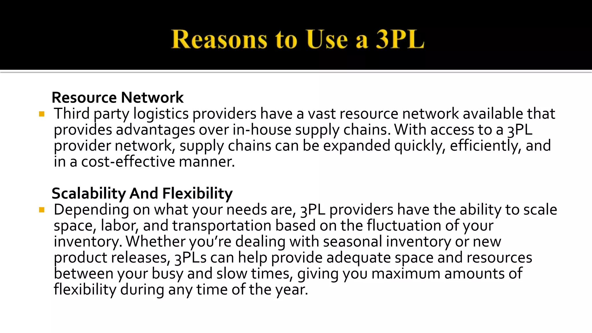 3PL IN SUPPLY CHAIN | PPTX