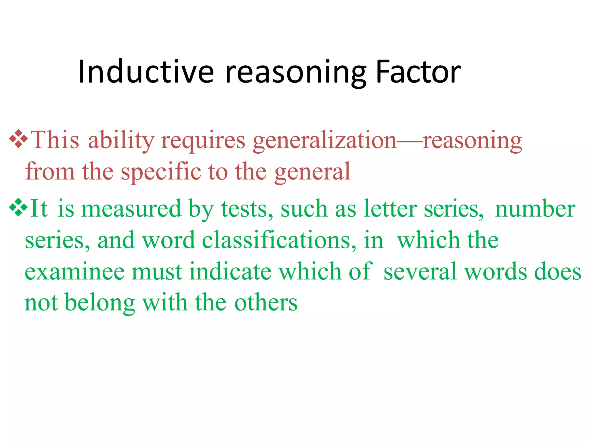 thurstone theory of intelligence | PPTX
