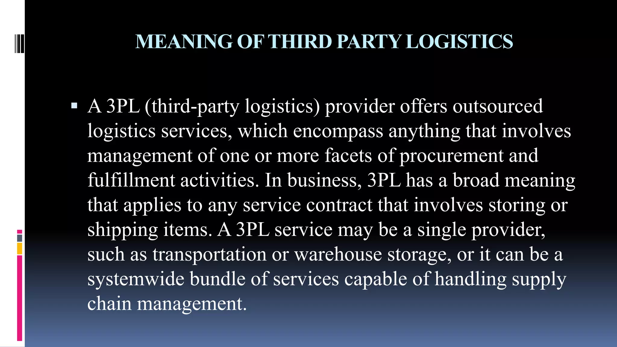 third party logistics | PPT