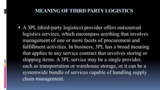 third party logistics | PPT