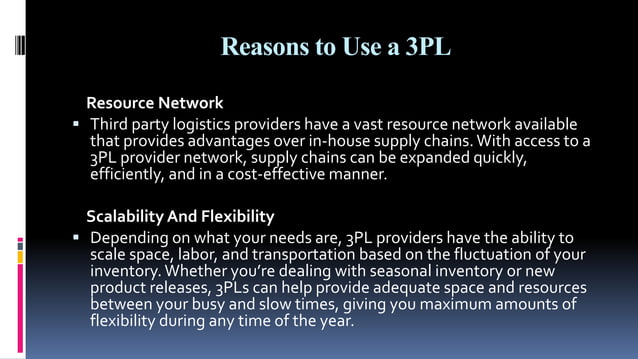 third party logistics | PPT | Free Download