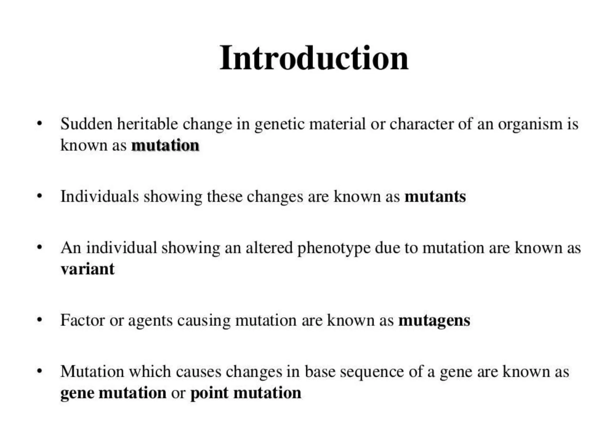 Zoology ppt in Mutation | PPT