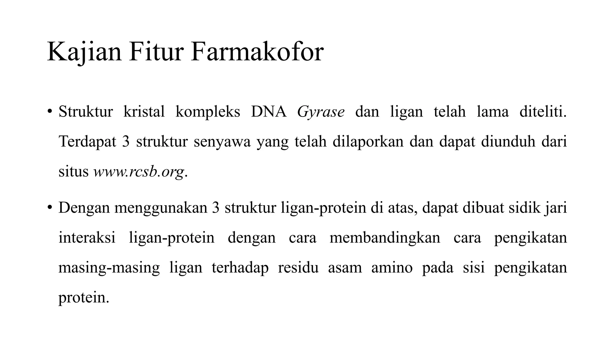 Presentasi Rancangan Obat - Studi In Silico HKSA Senyawa Turunan ...