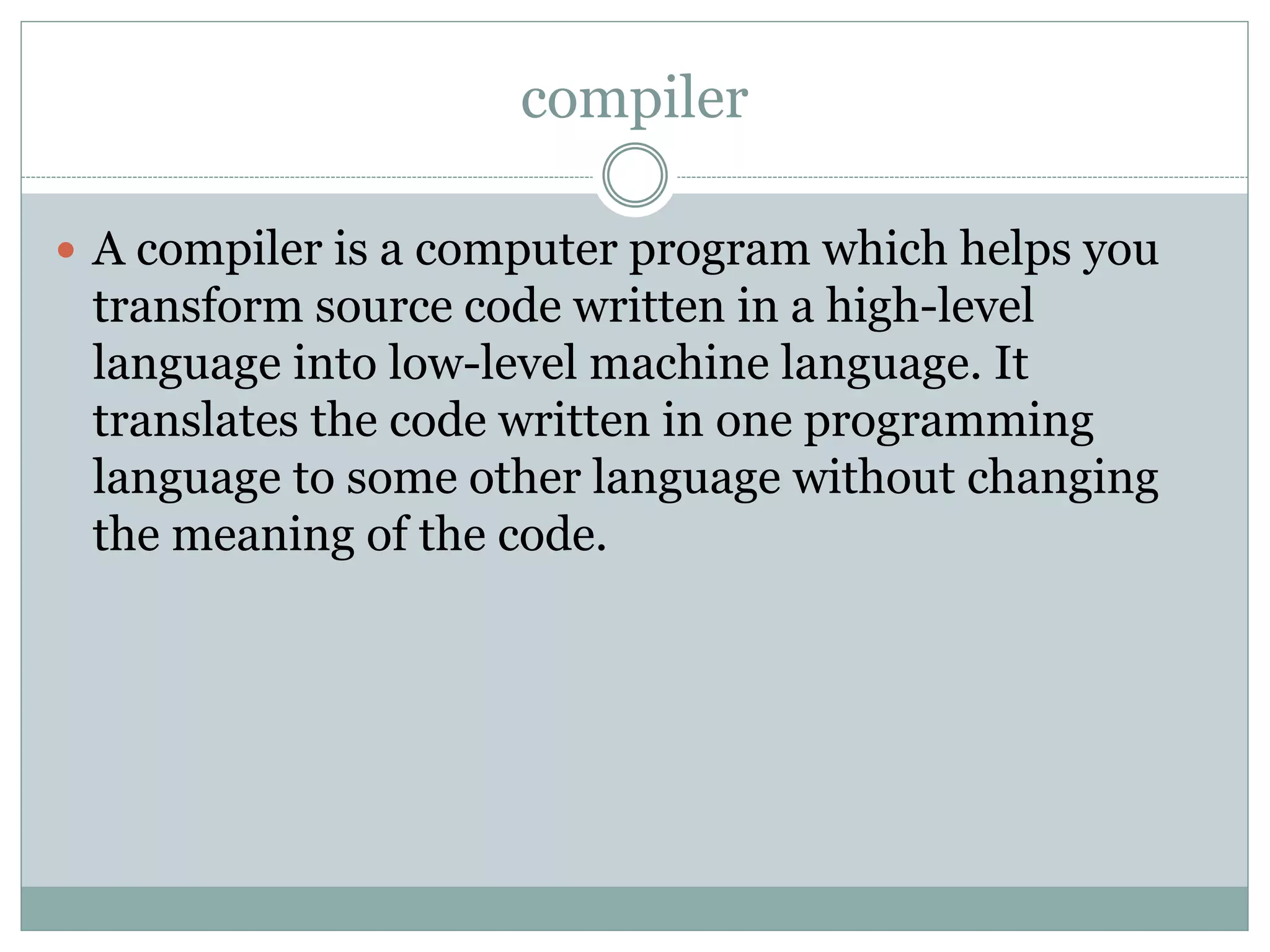single pass compiler and its architecture | PPTX
