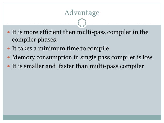 Single Pass Compiler And Its Architecture Ppt