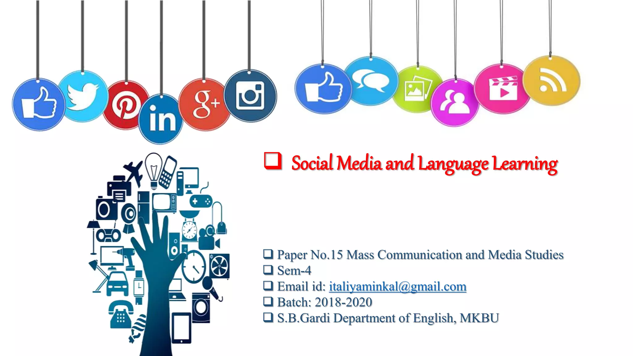 Social Media and Language Learning | PPTX