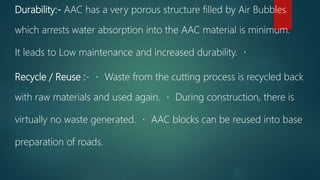 CONSTRUCTION USING AAC BLOCKS | PPTX | Civil Engineering Industry ...