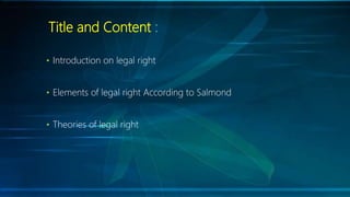 legal right | PPTX