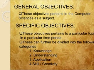 Aims and objectives | PPTX