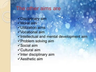 Aims and objectives | PPTX