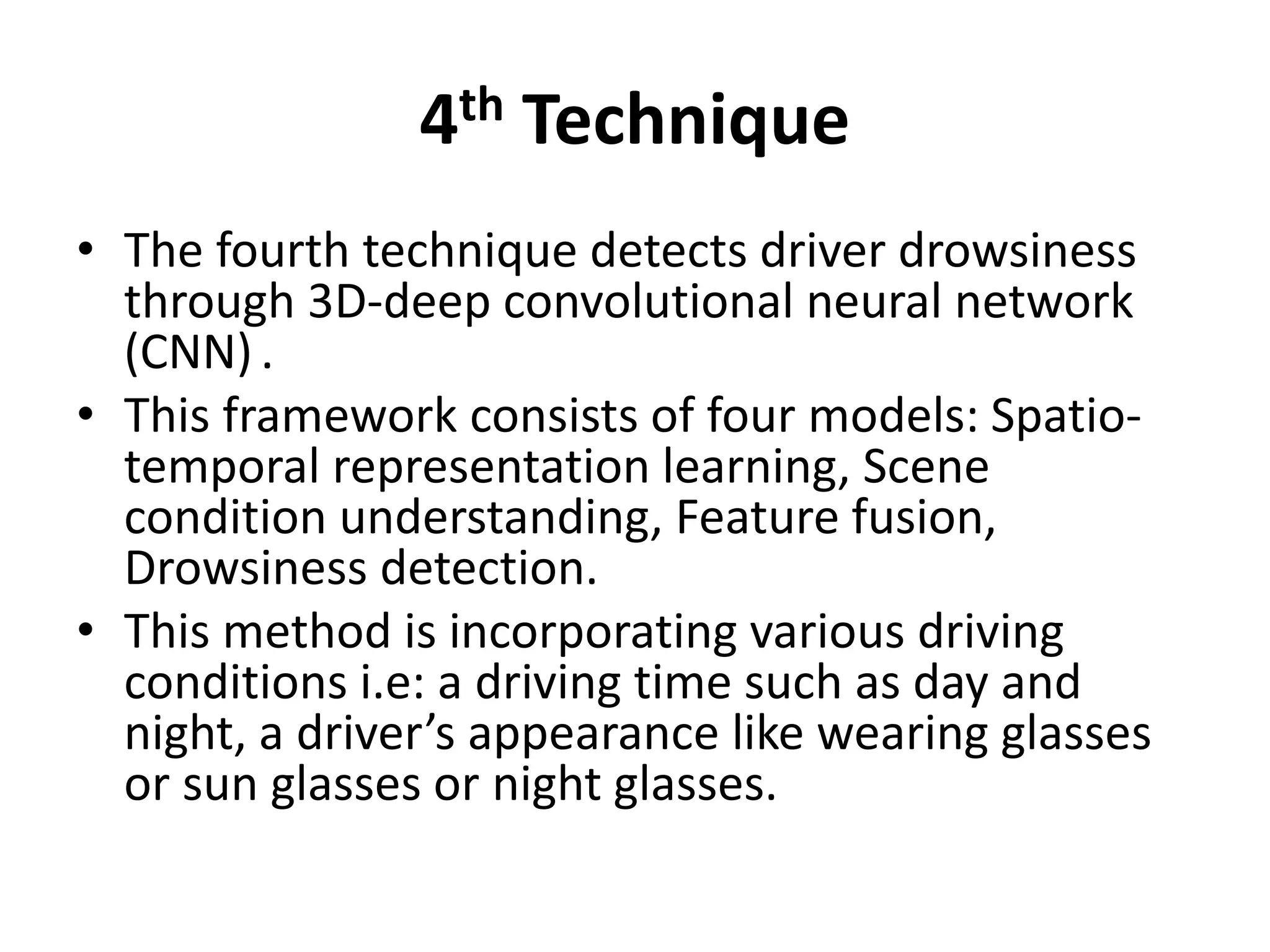 Driver Drowsiness Detection Review | PPTX