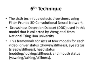 Driver Drowsiness Detection Review | PPTX