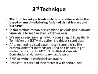 Driver Drowsiness Detection Review | PPTX
