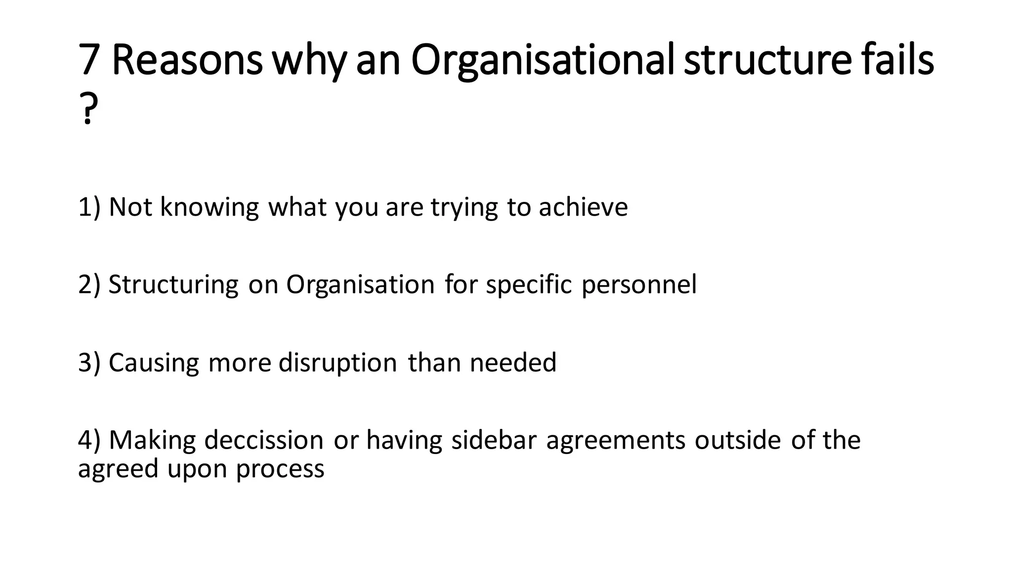 SUCCESS AN FAILURES IN ORGANIZATIONAL DESIGN | PDF