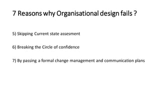 SUCCESS AN FAILURES IN ORGANIZATIONAL DESIGN | PDF