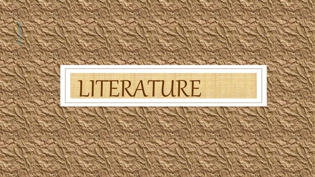 Introduction to Literature! | PPTX
