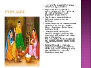Ethnic groups Of Pakistan | PPTX