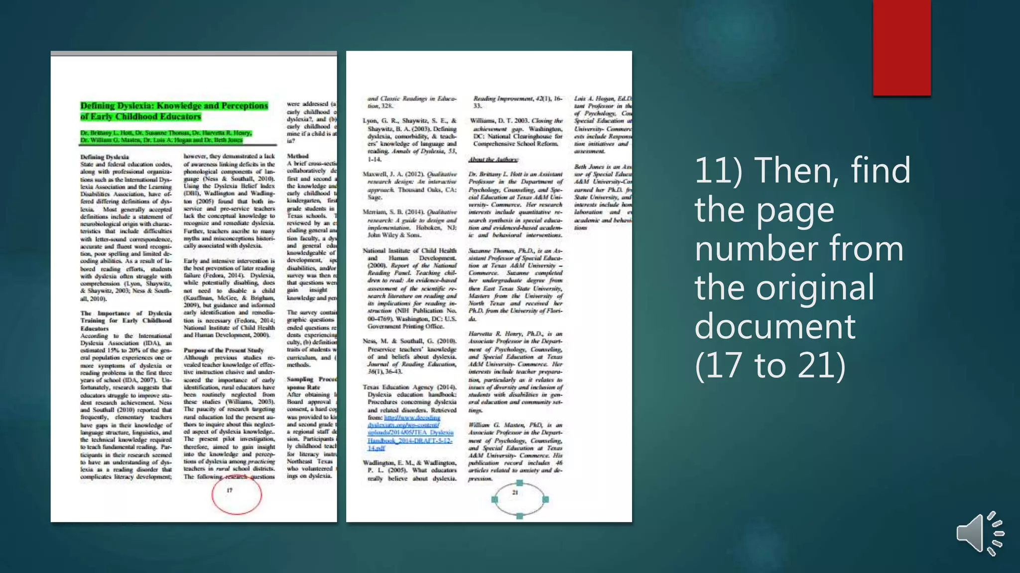 How to find the missing volume number, name of research journal, and ...