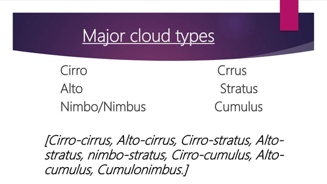 Cloud classification | PPTX