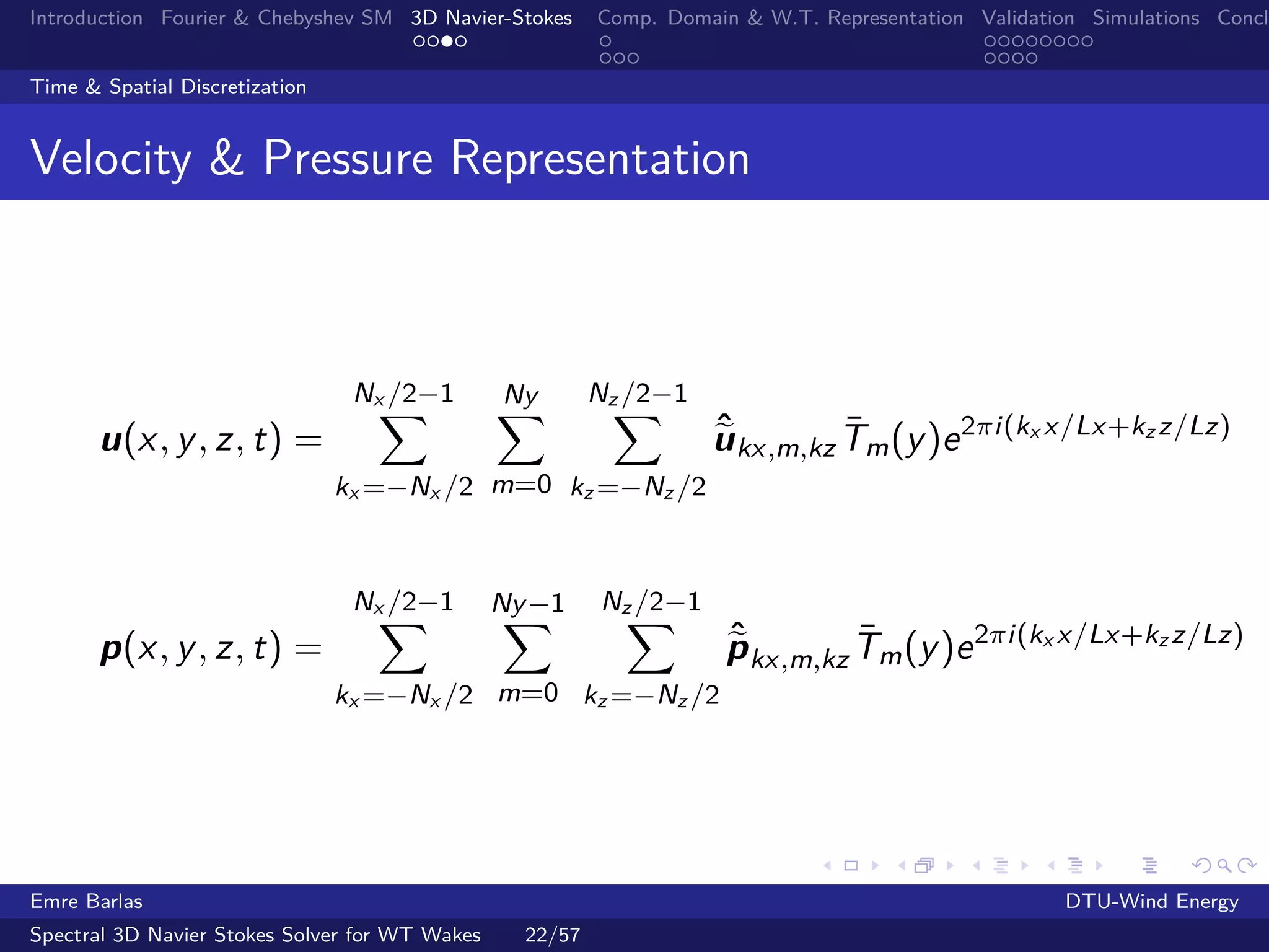 Development Of A Pseudo Spectral 3d Navier Stokes Solver For Wind