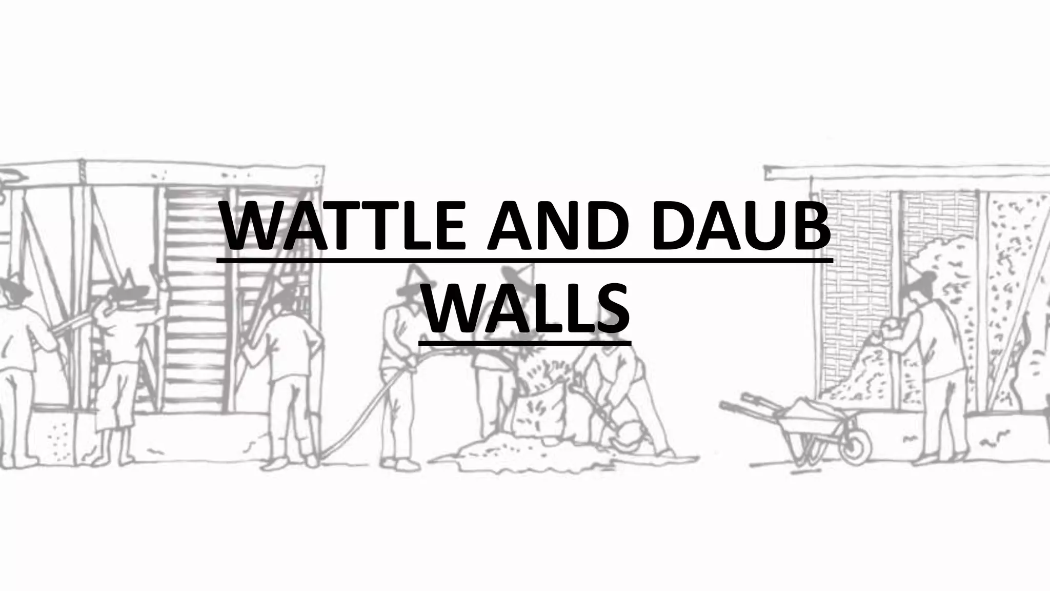 Bamboo construction, Ferrocement, Wattle & Daub technique | PPTX