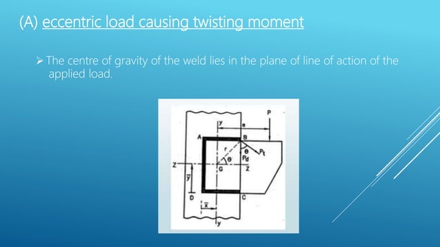 ECCENTRIC LOAD IN PLANE OF WELDS | PPTX | Physics | Science