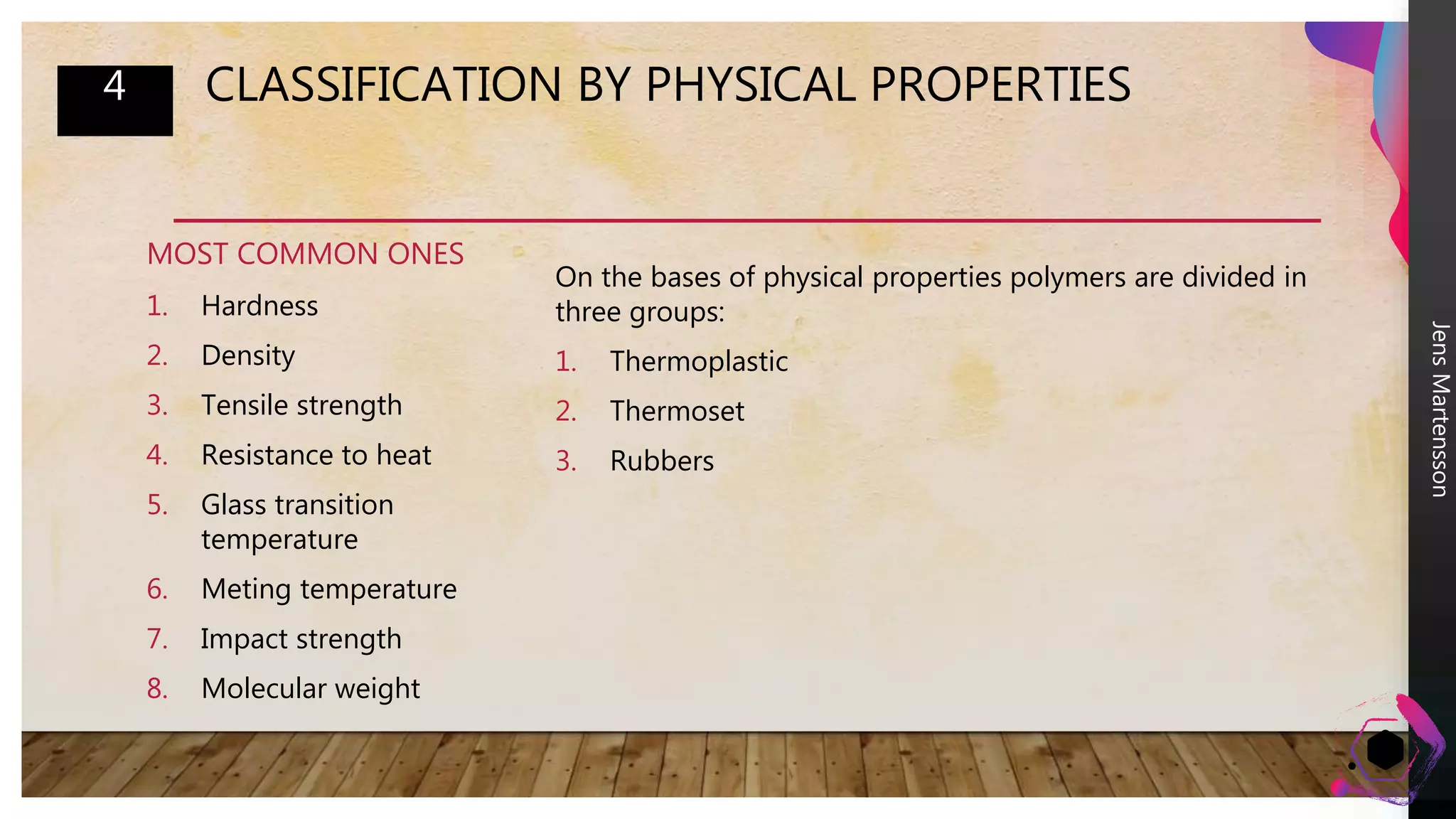 Classification of Plastics | PPTX