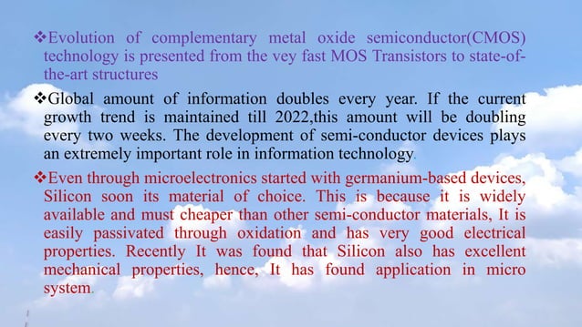 MOSFET EVOLUTION | PPT