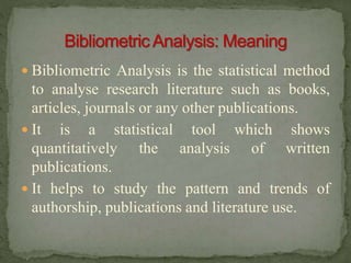 bibliometric analysis on environment reporting | PPTX