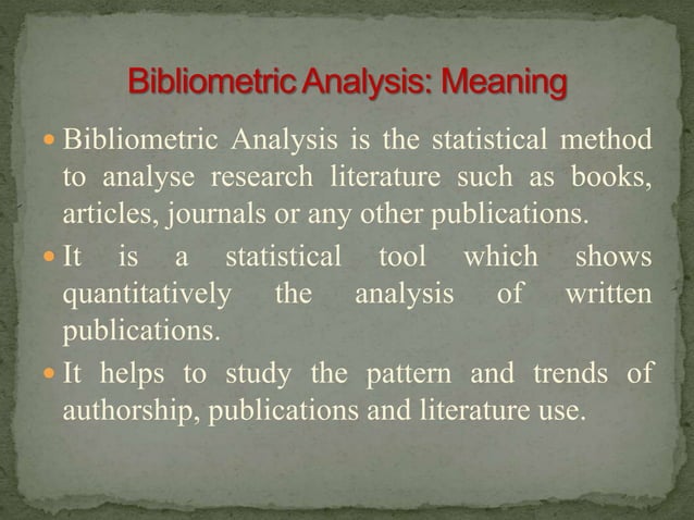 bibliometric analysis on environment reporting | PPT
