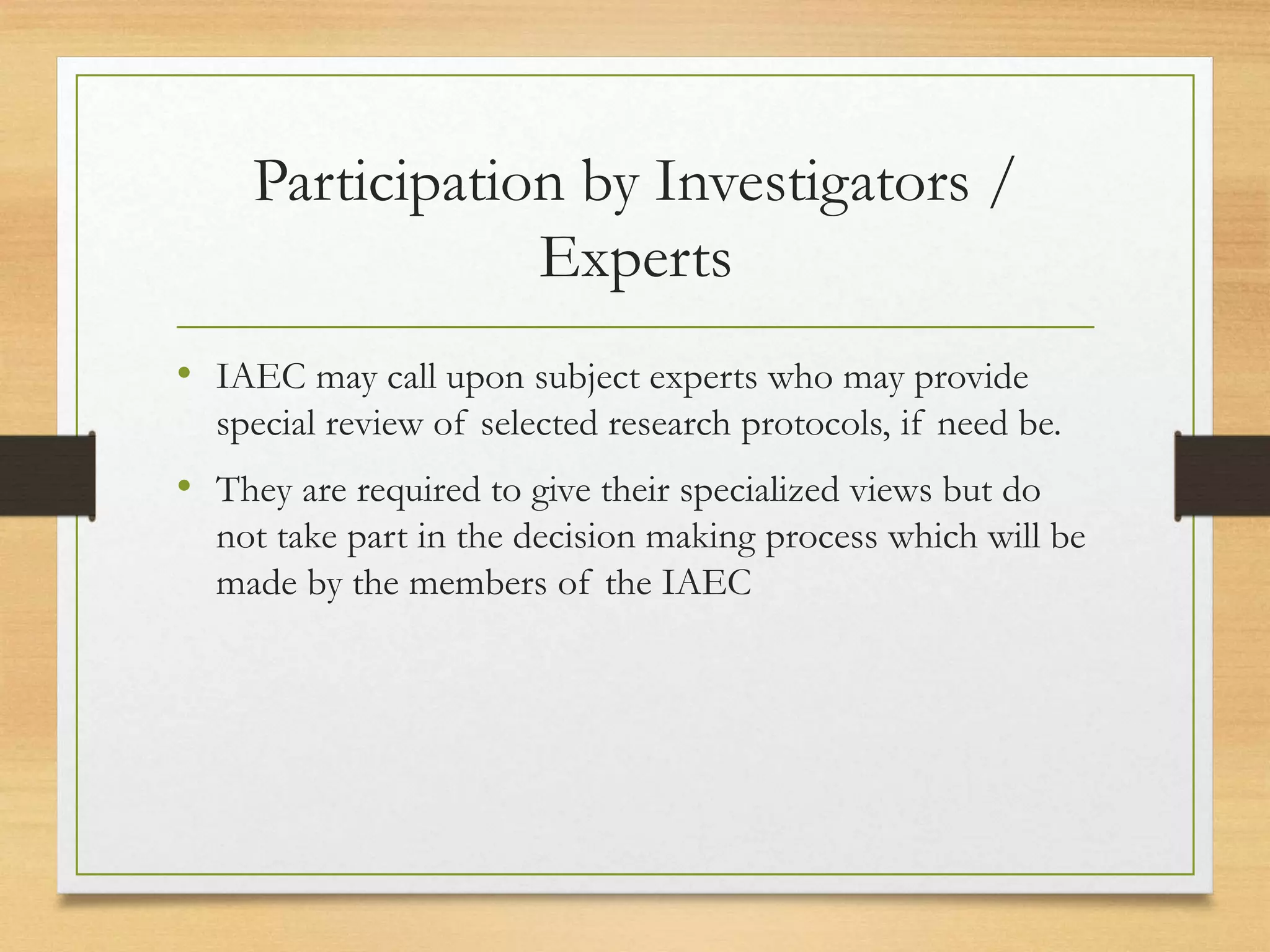 Institutional Animals Ethics Committee | PPTX