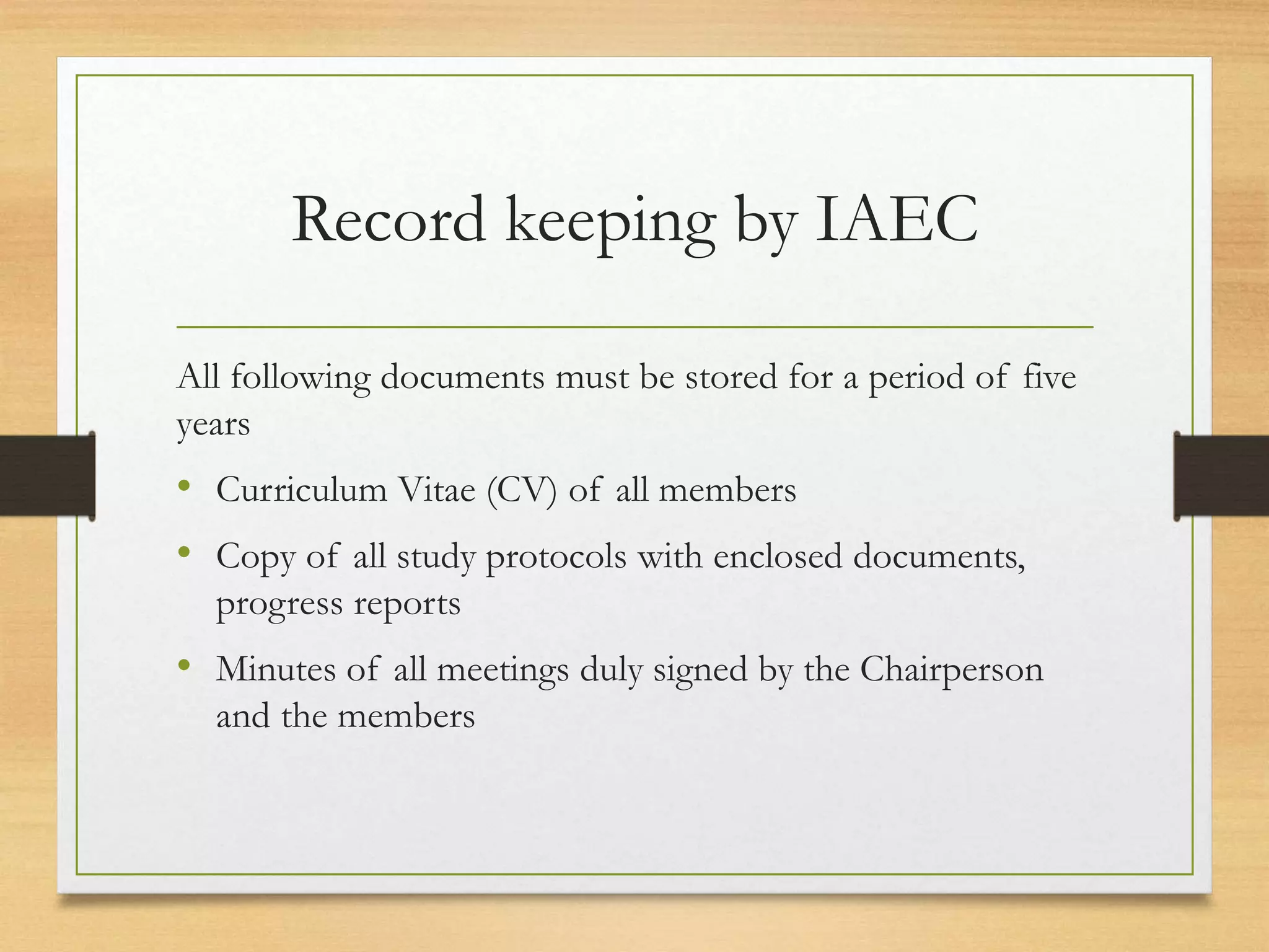 Institutional Animals Ethics Committee | PPTX